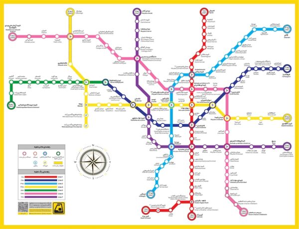 Tehran Metro Guide Map - ADVENTURE IRAN Official Website - Iranian Tour ...