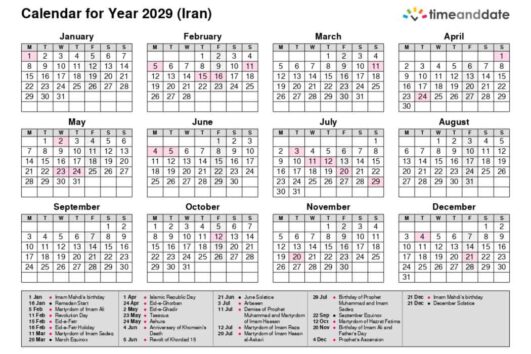 Iran Calendar Weekend and National holidays - ADVENTURE IRAN Official ...